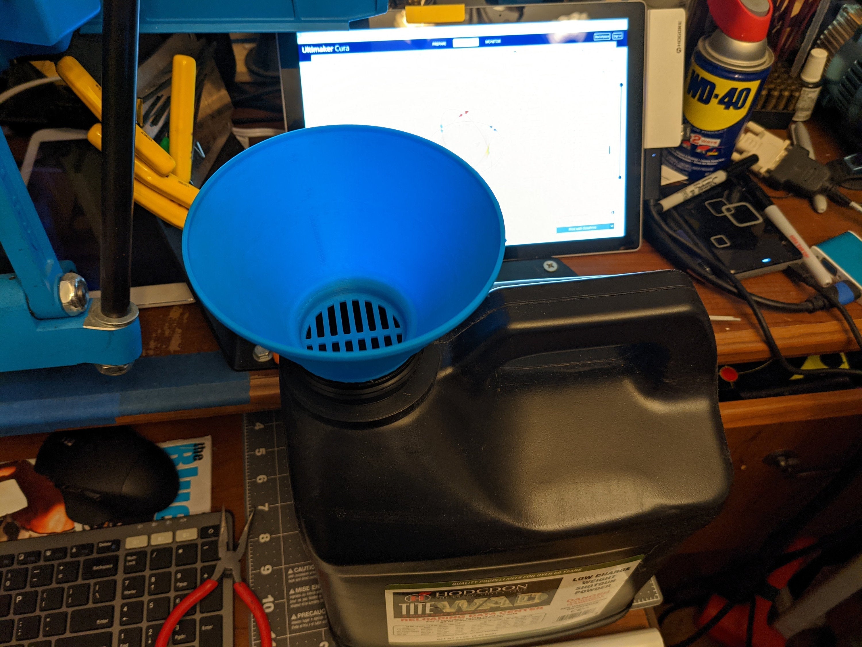 Powder Bullet Separator Funnel for 8 lb. Powder Jugs – SunBro Designs